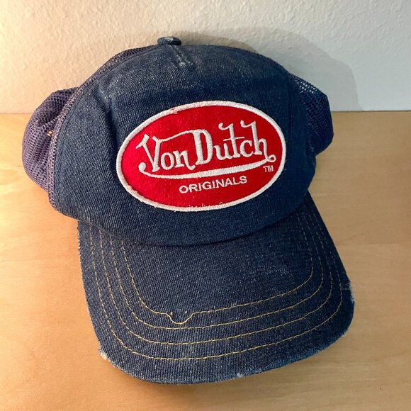 Von Dutch | Accessories | Vintage Denim Von Dutch Trucker Hat | Poshmark